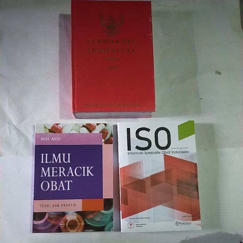 Jual Paket 3 Buku Farmasi Farmakope 3, Ilmu meracik Obat, ISO | Shopee Indonesia