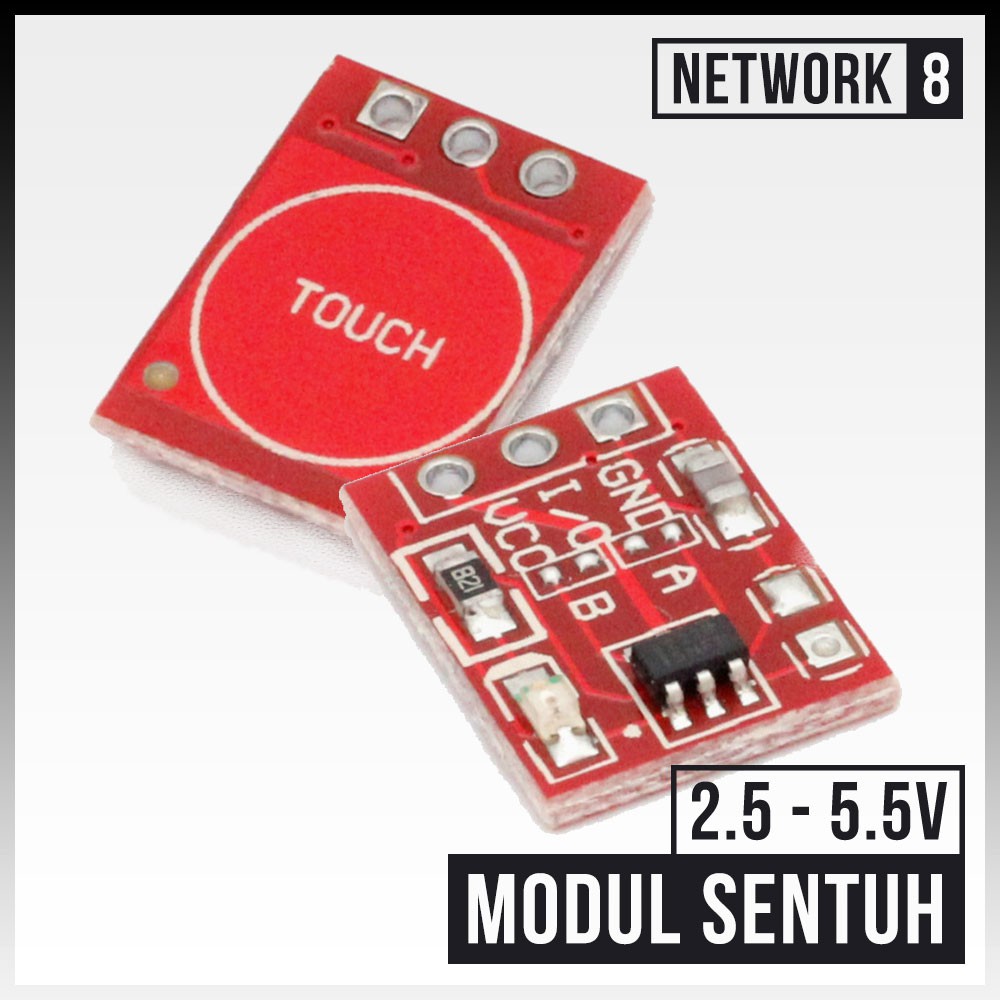 TTP223 MODUL SENSOR TOMBOL SAKLAR SENTUH MINI KAPASITOR TOUCH SINGLE ...