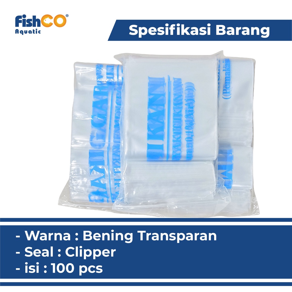 Jual Kantong Plastik Garam Bungkus Ikan Seal Clip Pack isi 100 Lembar ...