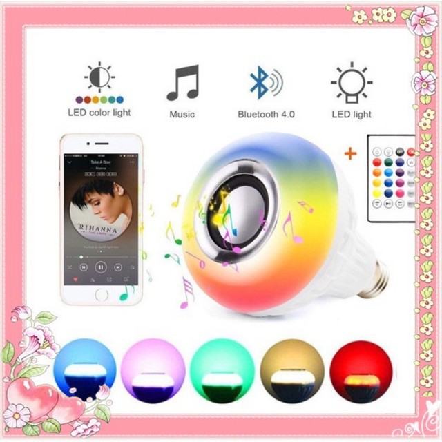 Jual speaker music bulp/app-led smart music/lampu led/speker lampu ...