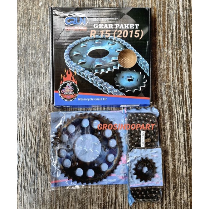 Jual GEAR GIR SET PAKET RACING YAMAHA R15-R 15 V2 (2015)-XABRE 15T-47T ...