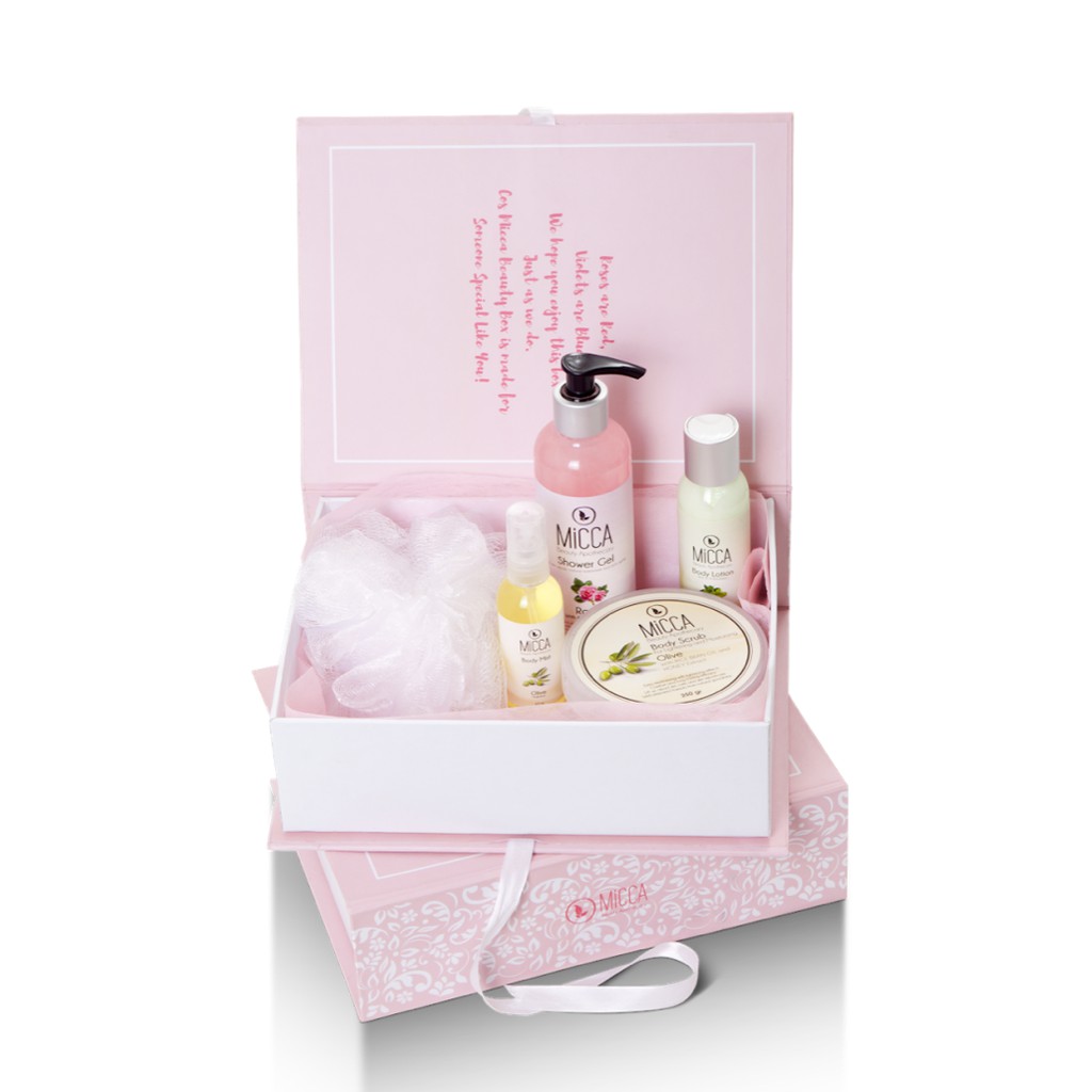 Jual ORIGINAL Micca PAKET BEAUTY BOX #1 Dilengkapi Shower Puff kualitas ...