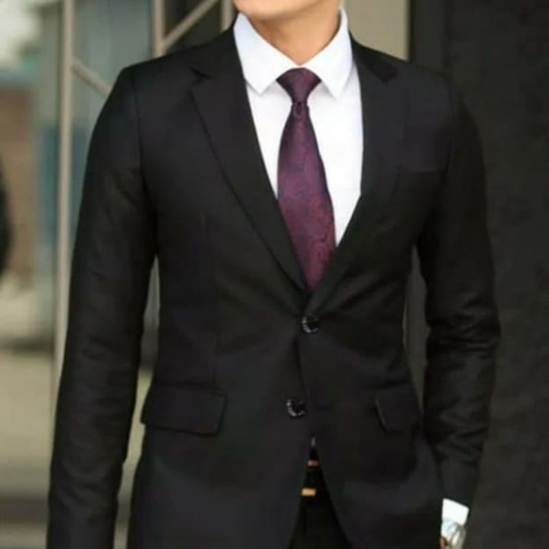 JAS RESMI JAS FORMAL JAS NIKAH BLAZER PRIA INSTINCT BLACK | Shopee ...