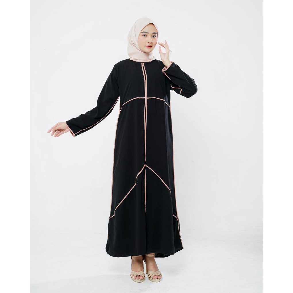Jual Abaya Hitam Gamis Arab Terbaru Gamis Simple Abaya saudi Abaya ...
