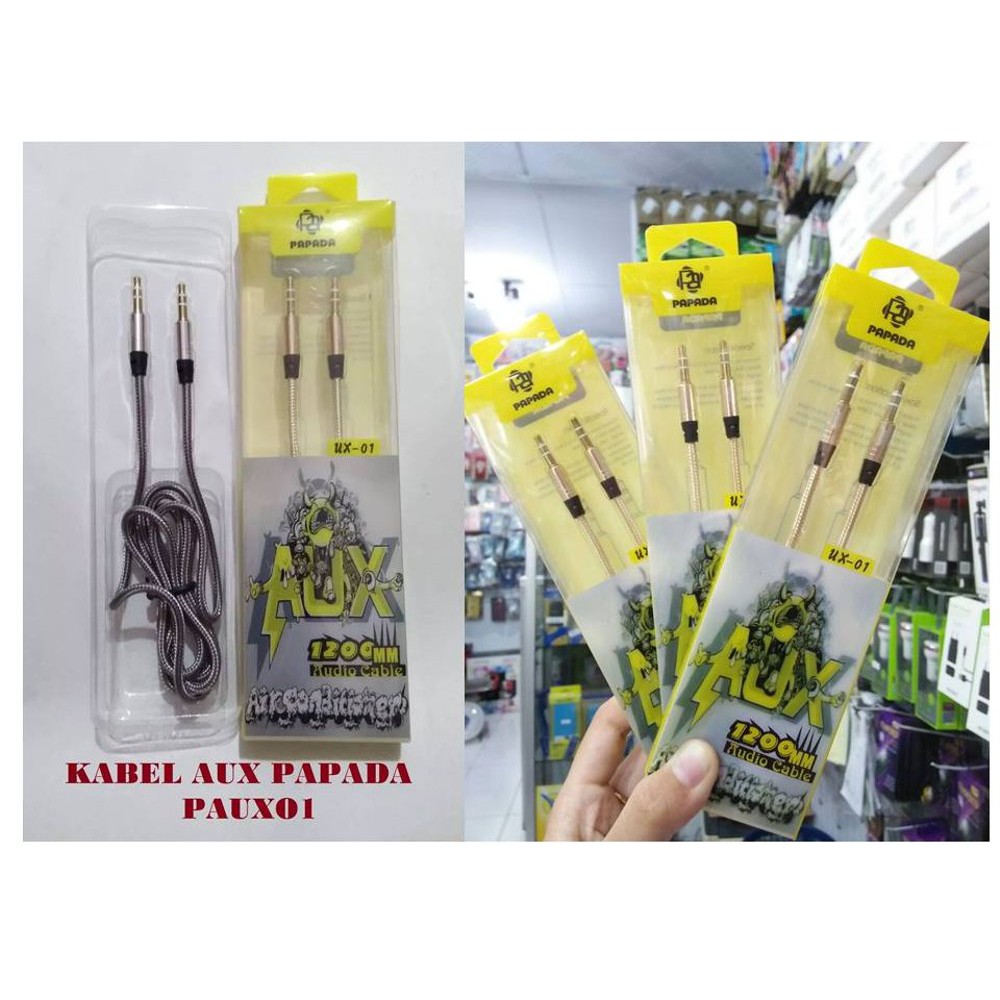 Jual Stok Ready KABEL AUX PAPADA UX 01 JACK 3 5MM MALE TO MALE STEREO AUDIO CABLE terakhir ...