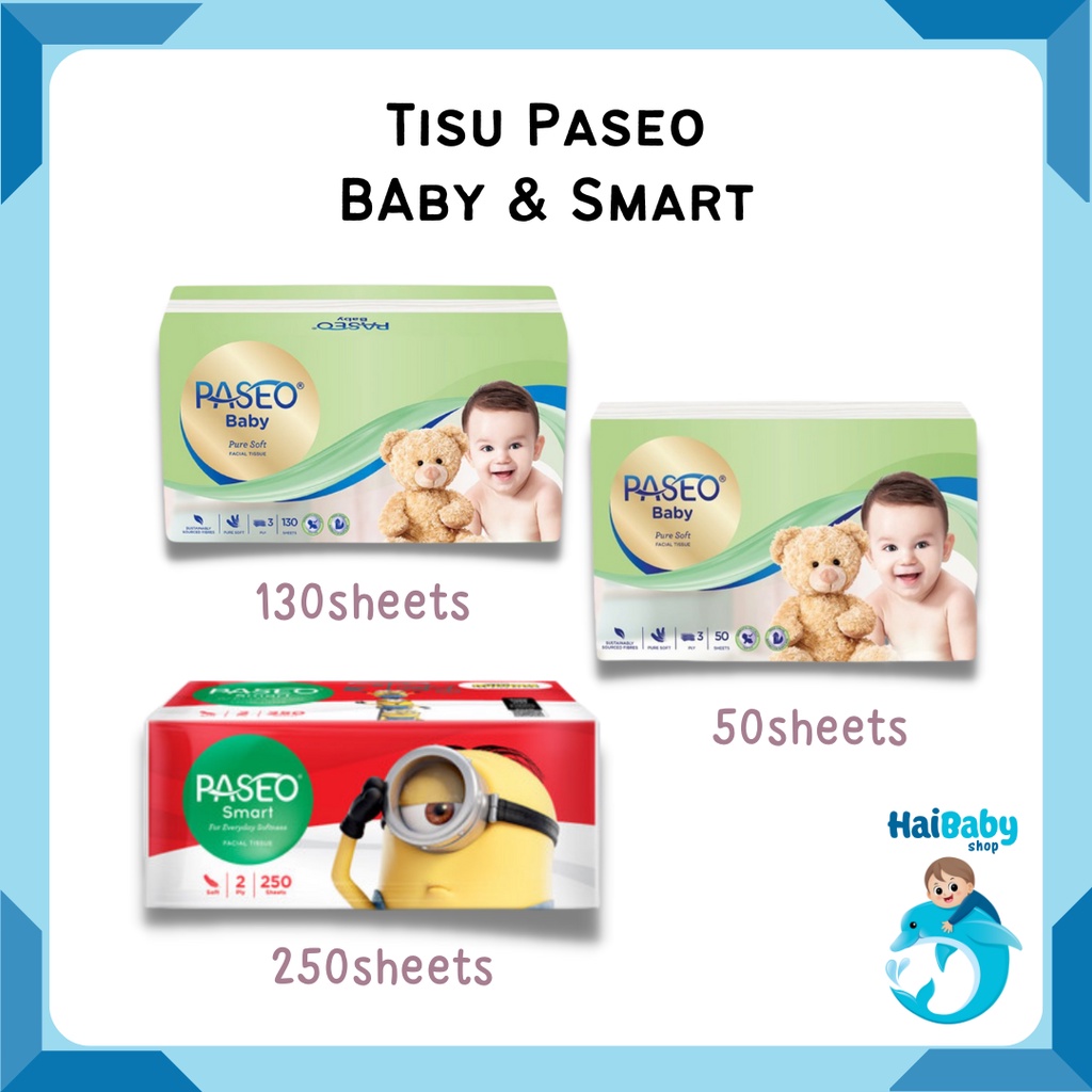 Jual Paseo Baby Travel Pack 50 sheets/130 sheets/Paseo Smart 230 sheets ...