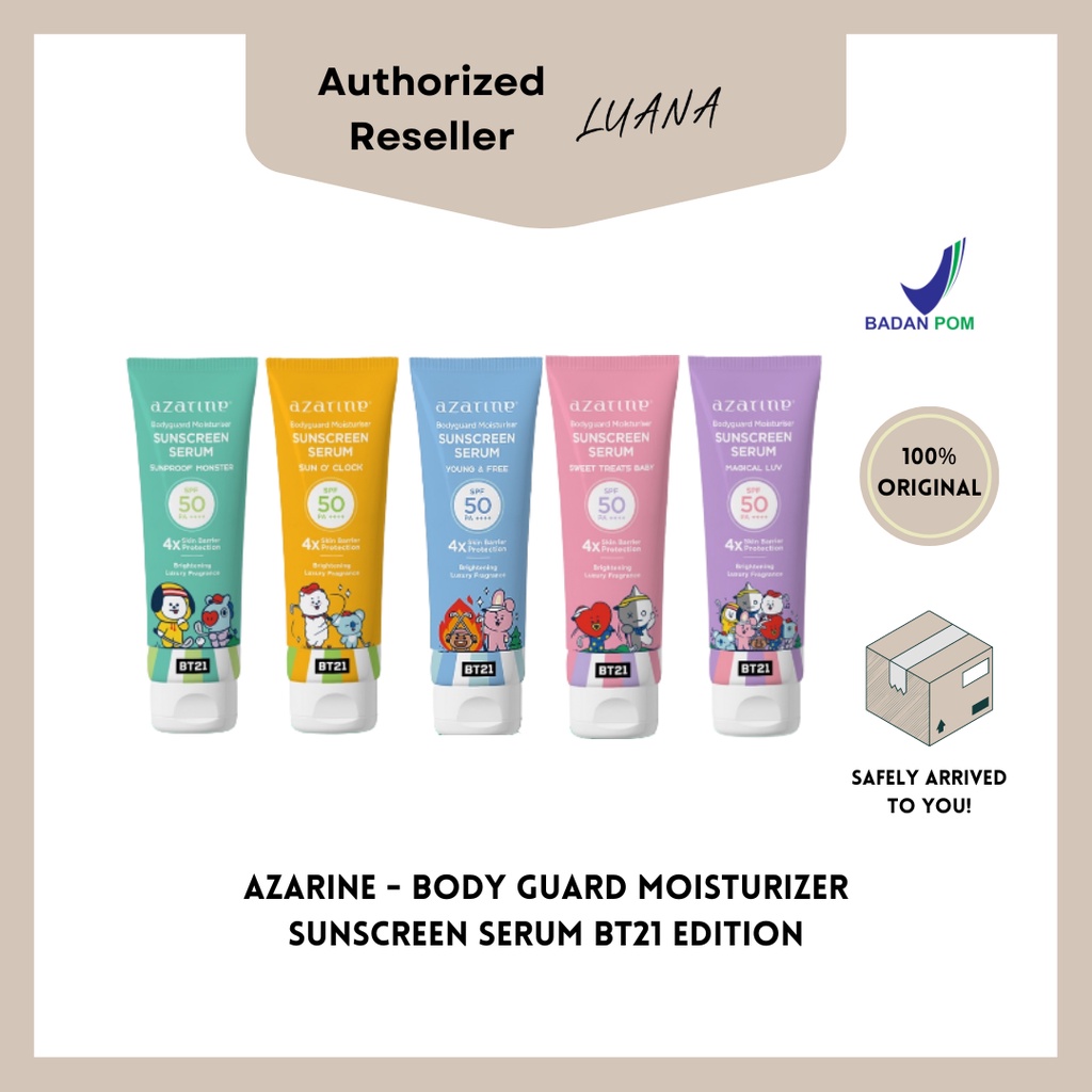 Jual Azarine Body Guard Moisturizer Sunscreen Serum BT21 Edition ...