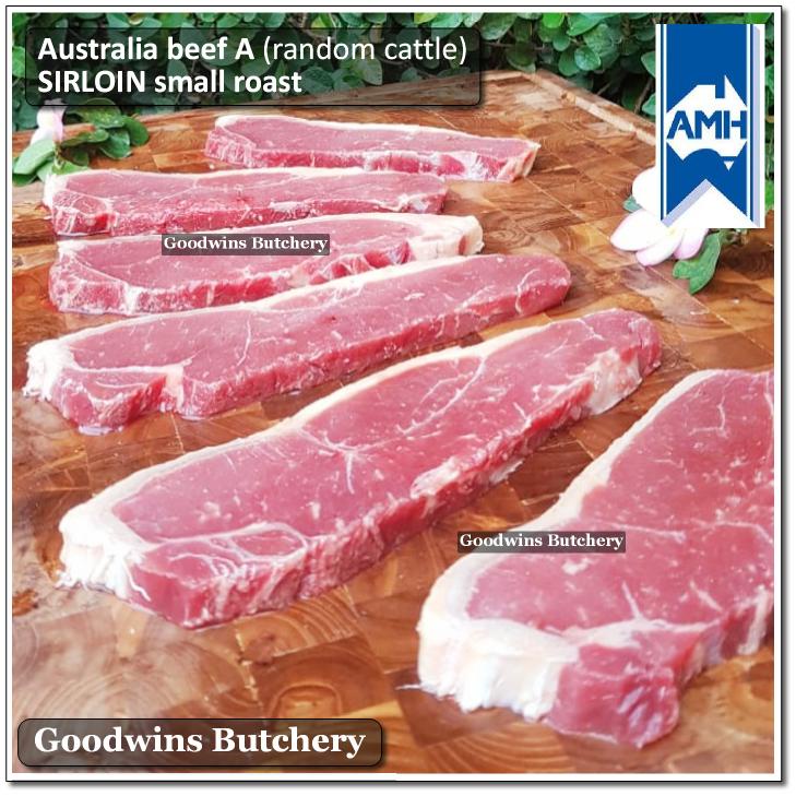 Jual 600g 4pcs beef STEAK 3/8" 1cm Sirloin Striploin Has Luar Australia ...