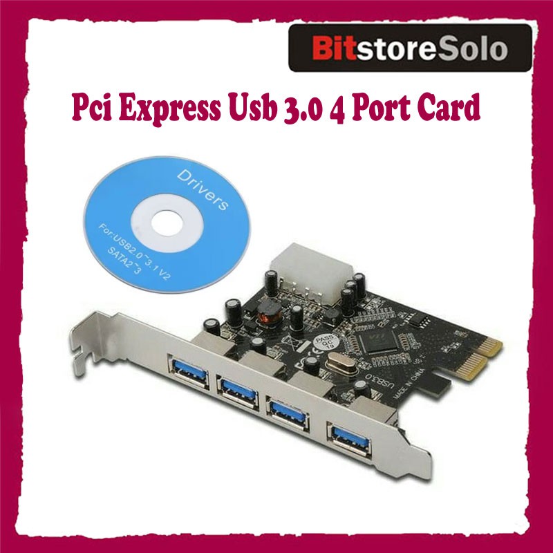 Jual PCIe USB 3.0 Card 4 Port - PCIe Card USB 3.0 - PCI Express Card USB 4 Port Indonesia|Shopee ...