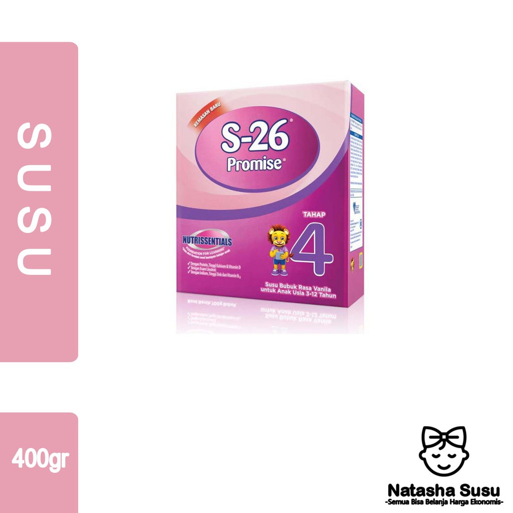Jual Susu Formula S26 Promise Box 400gr - Natasha Susu | Shopee Indonesia