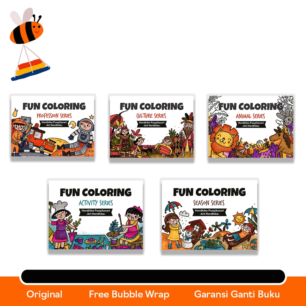 Jual BUKU MEWARNAI ANAK :FUN COLORING PROFESSION , ANIMAL , ACTIVITY ...