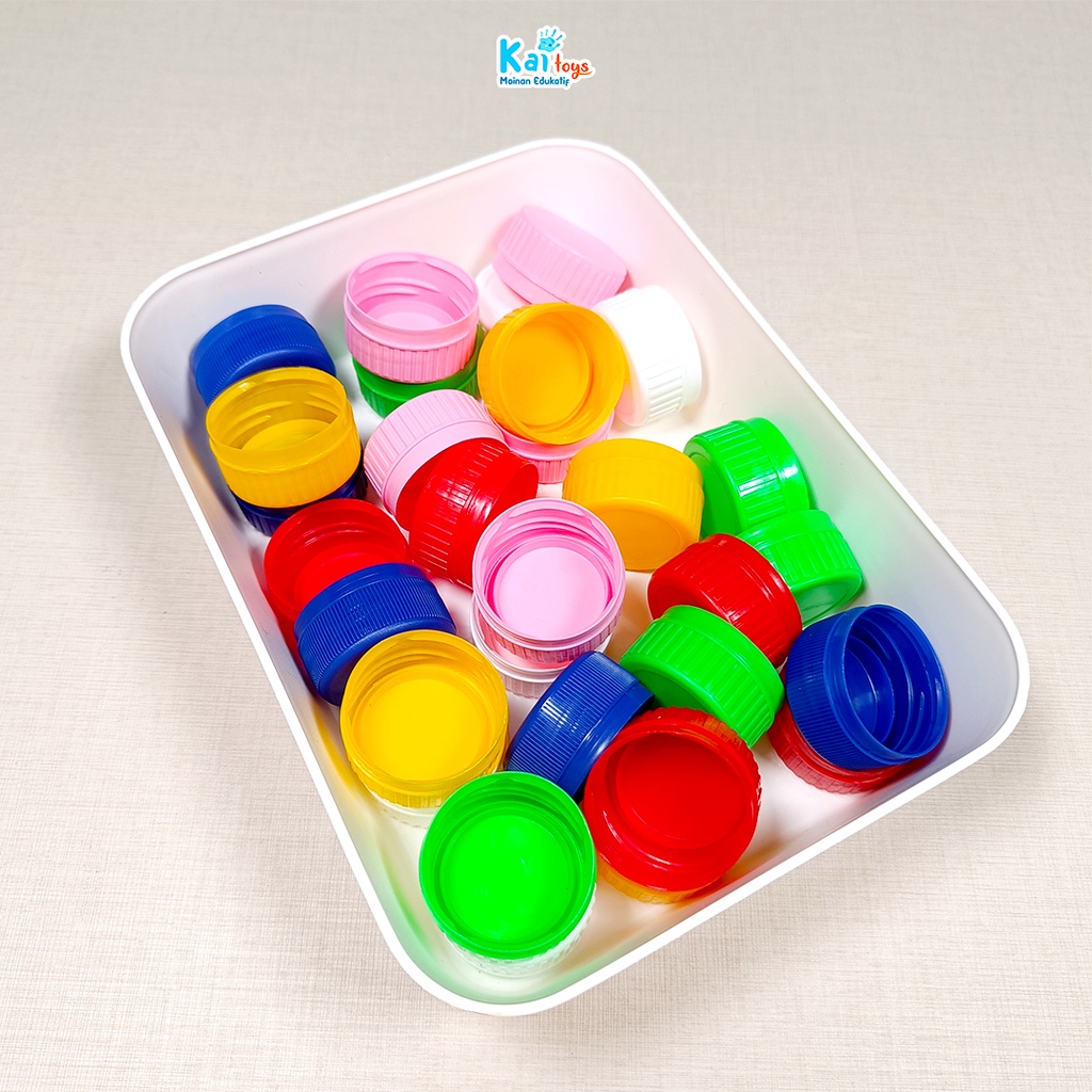 Jual Paket Tutup Botol Aqua 30pcs Mix Warna / 10 pcs Per Warna / Mainan ...