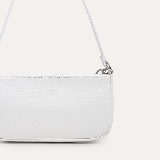 Jual KKV - JM Tas Bahu Wanita Kulit Putih Motif Croile Pattern ...