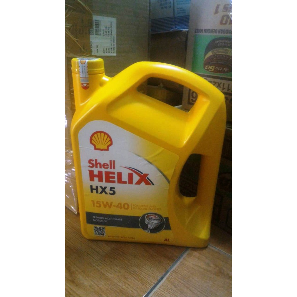 OLI SHELL HELIX HX5 15W-40 4 LITER | Shopee Indonesia