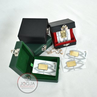 Jual Premium Box Logam Mulia Antam Berjahit / Kotak Tempat Emas Antam ...