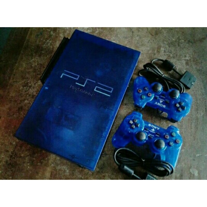 Jual ps2 fat limited edition blue transparan multifungsi | Shopee Indonesia