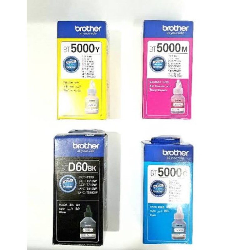 Jual Paket 1 Set Tinta Brother BT6000BK/BTD60BK & BT5000 Original untuk ...