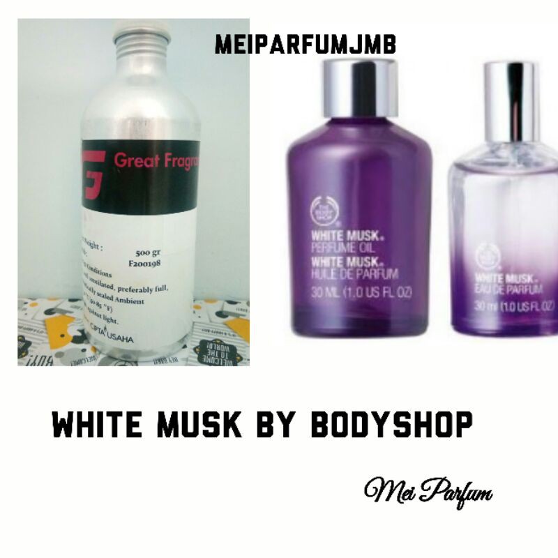 Jual WHITE MUSK by BODYSHOP 100 ml parfum bibit by GREAT FRAGRANCE | Shopee Indonesia