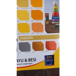 Jual Envi Cat kayu besi Gold/Alumunium/Bronze 0,45L | Shopee Indonesia