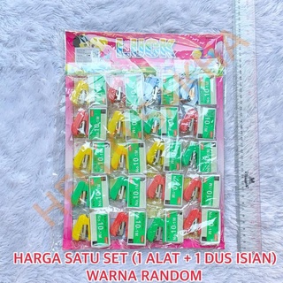 Jual ATK STEPLES STAPLES STAPLER KECIL MINI DAN SATU KOTAK DUS DOS ISI ...