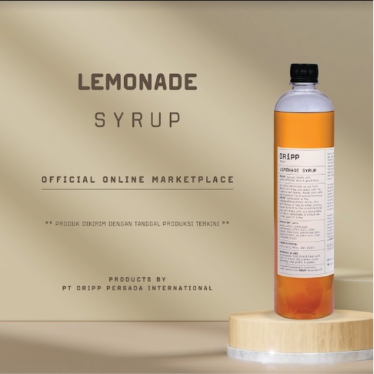 DRiPP Lemonade Syrup - Perasa Minuman Berbentuk Sirup Lemon Untuk Kafe ...