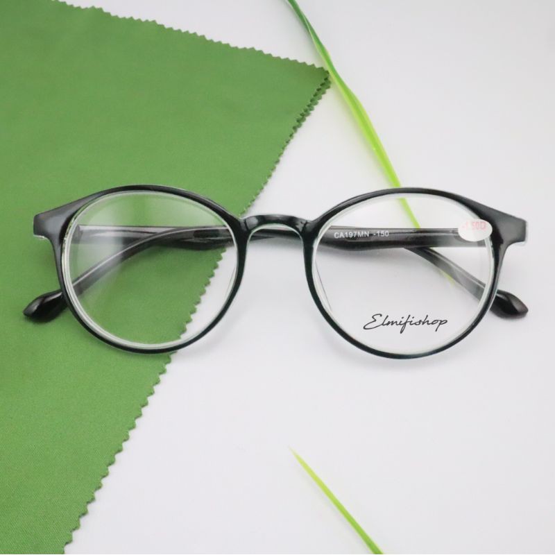 Jual Kacamata Minus Model Bulat Frame Hitam / Kacamata Minus Siap Pakai ...