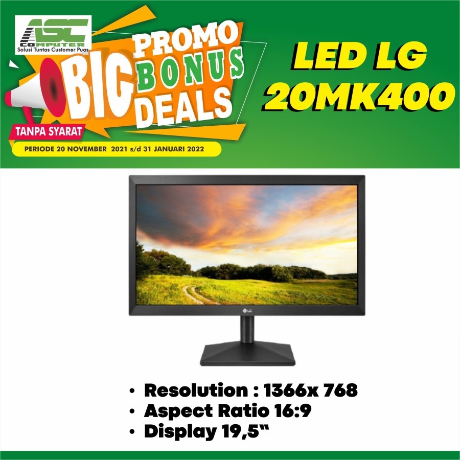 Jual Monitor LG LED 20MK400 19,5 Inch | Shopee Indonesia