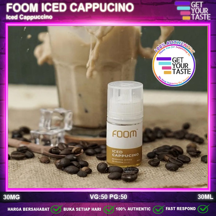 Jual Liquid Foom Iced Cappuccino Salt Nic 30ML by Foom | Shopee Indonesia Jual Liquid Foom Iced Cappuccino Salt Nic 30ML by Foom | Shopee Indonesia