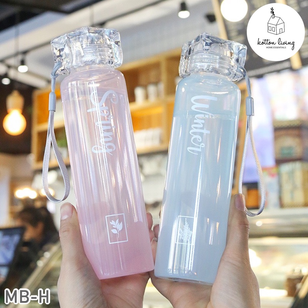 Jual 420ml || botol minum air mini pastel travel tumbler transparan ...
