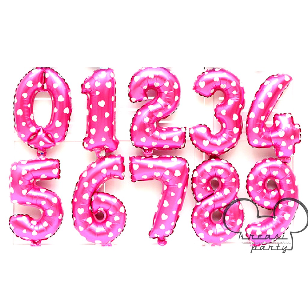 Jual Balon Foil Angka Pink / Balon Angka Pink / Balon Foil Angka Pink ...
