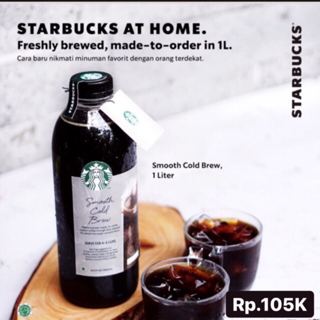 Jual PROMO!!! STARBUCKS Smooth Cold Brew 1 Liter | Shopee Indonesia
