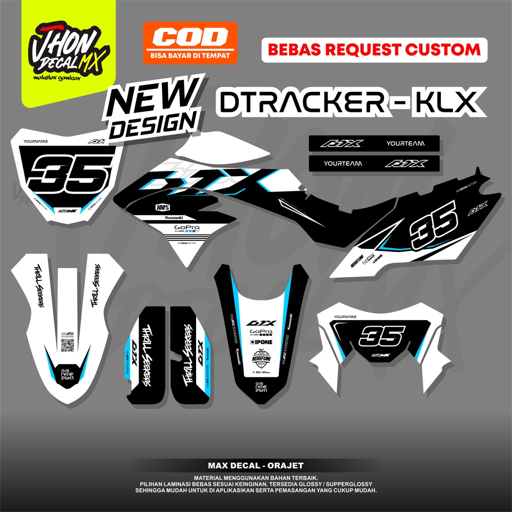 Jual DECAL DTRACKER 150 FULL BODY DECAL KLX BF FULL BODY DECAL KLX ...