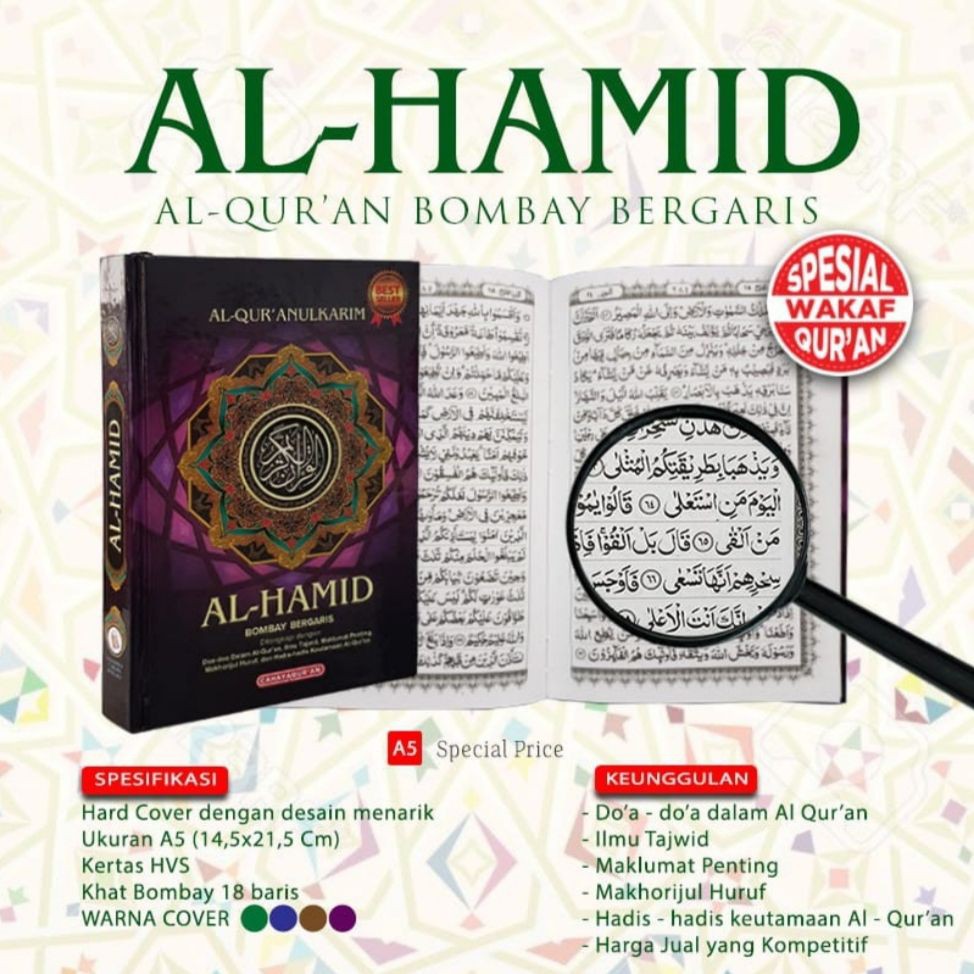 Jual Al Quran Al-Hamid Bombay Bergaris A5 | Shopee Indonesia