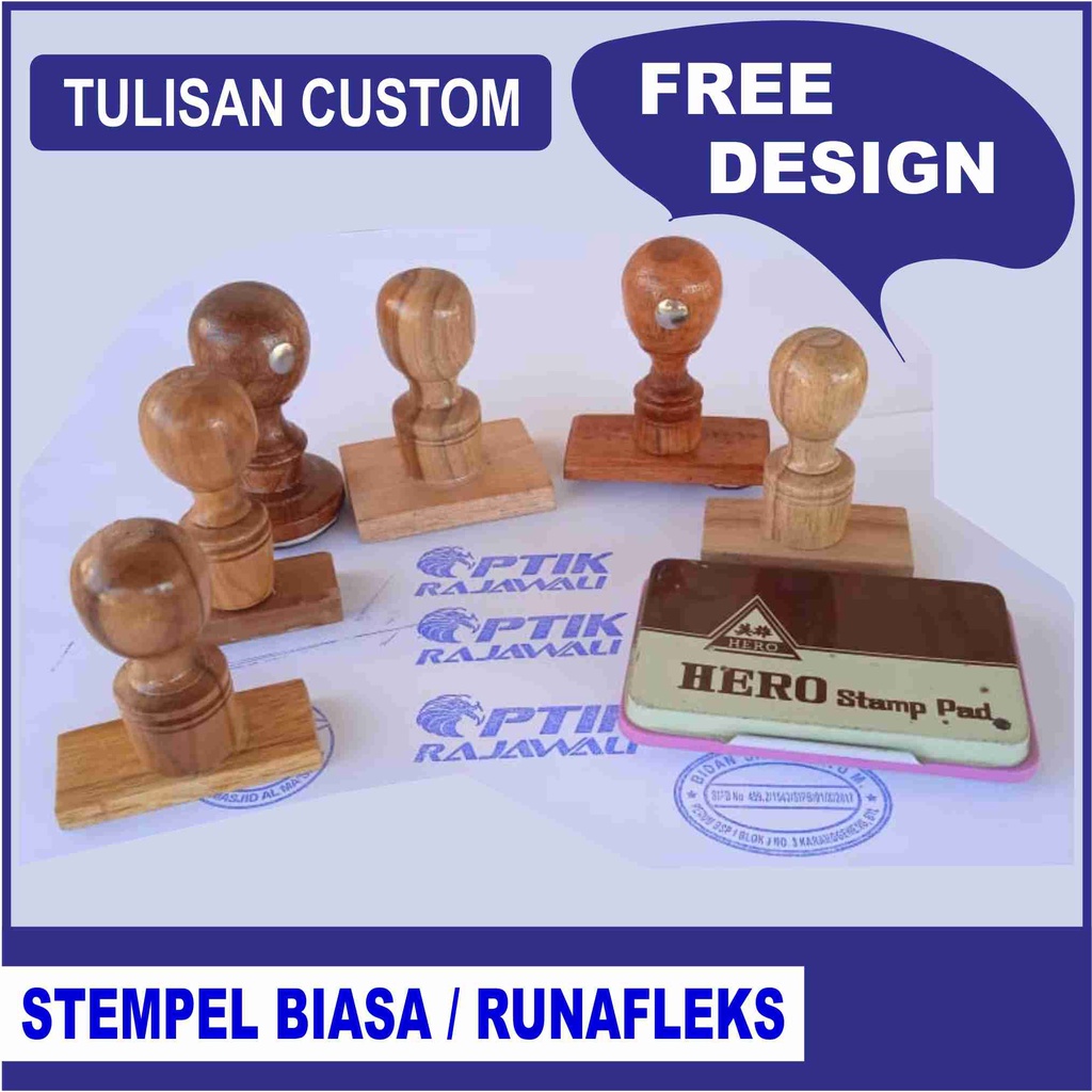 Jual Stempel Tulisan Custom Stempel Biasa Stempel Gagang Kayu | Shopee ...