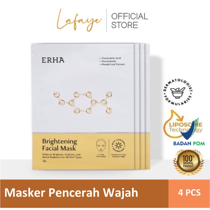 Jual ERHA Masker Wajah Pencerah Niacinamide - Brightening Facial Mask 4 ...