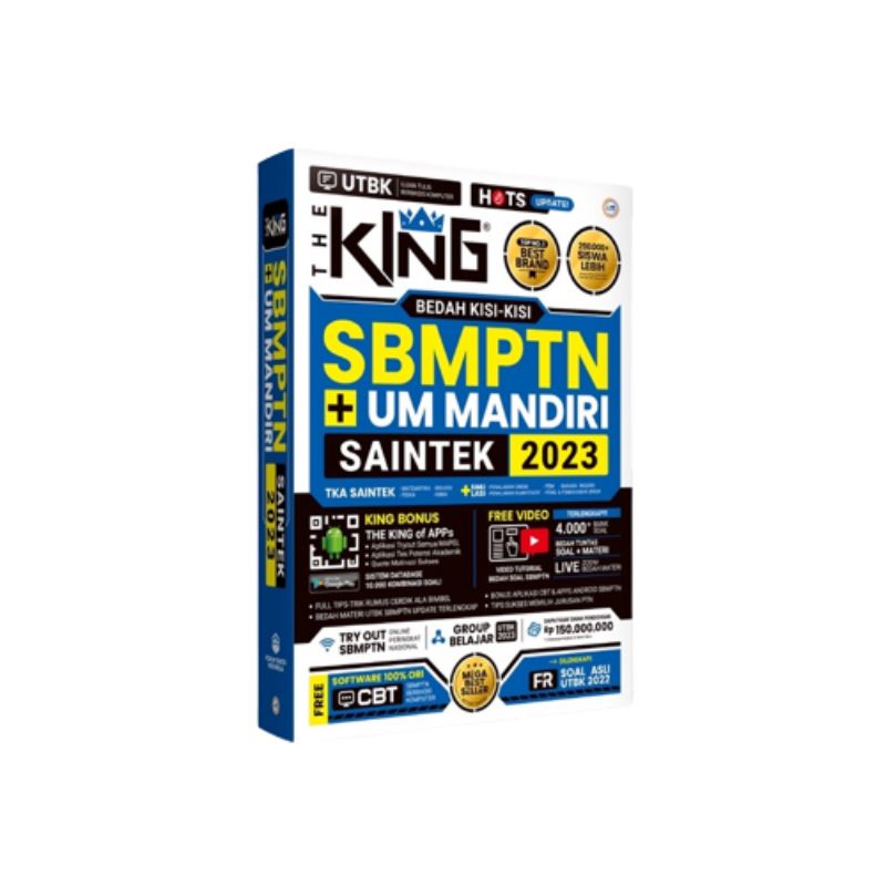 Jual Buku Latihan Soal THE KING BEDAH KISI-KISI SBMPTN UTBK DAN UM MANDIRI SAINTEK 2023 TERBARU ...
