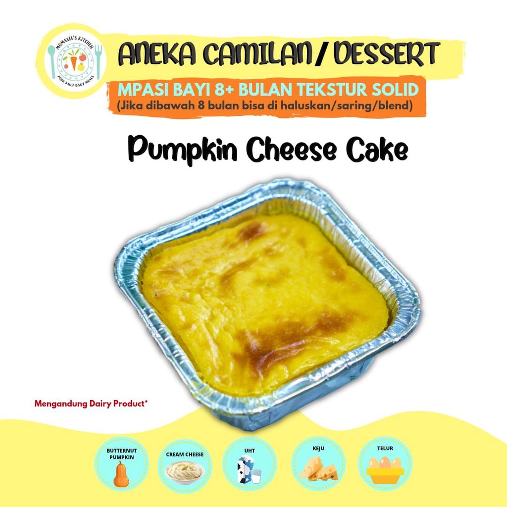 Jual PUMPKIN CHEESE CAKE (MPASI FROZEN BEKU/CEMILAN SNACK BAYI SEHAT ...