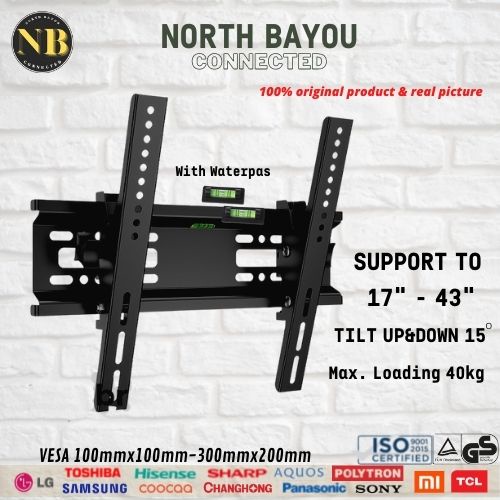 Jual BRACKET TV 43 42 40 32 24 22 INCH, BRAKET TV LED 22"-43" BREKET TV ...