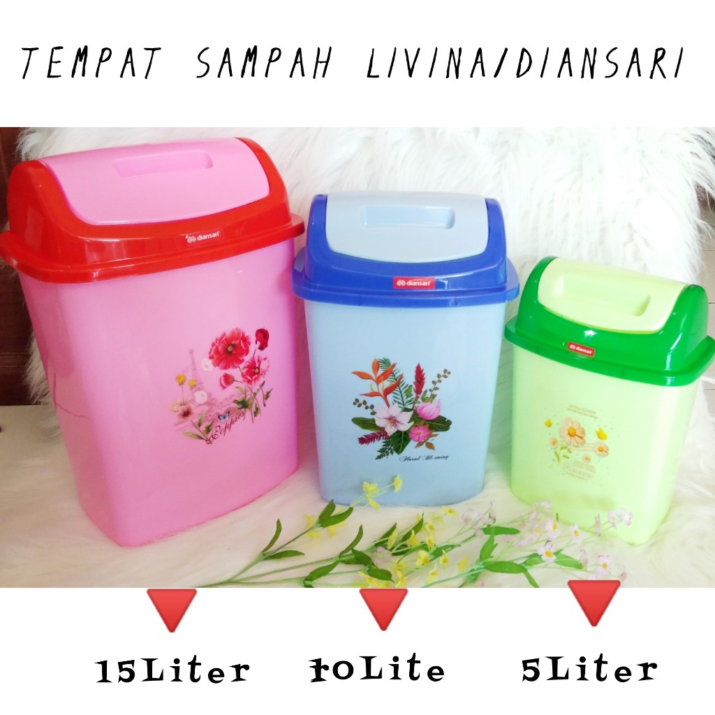Jual TEMPAT SAMPAH TUTUP GOYANG DIANSARI 15liter, 10 liter, 5 liter | Shopee Indonesia