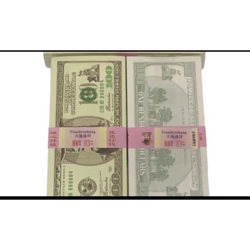 Jual HELL BANK NOTE USD 100 DOLLAR AMERIKA SEMBAHYANG LELUHUR CENG BENG ...
