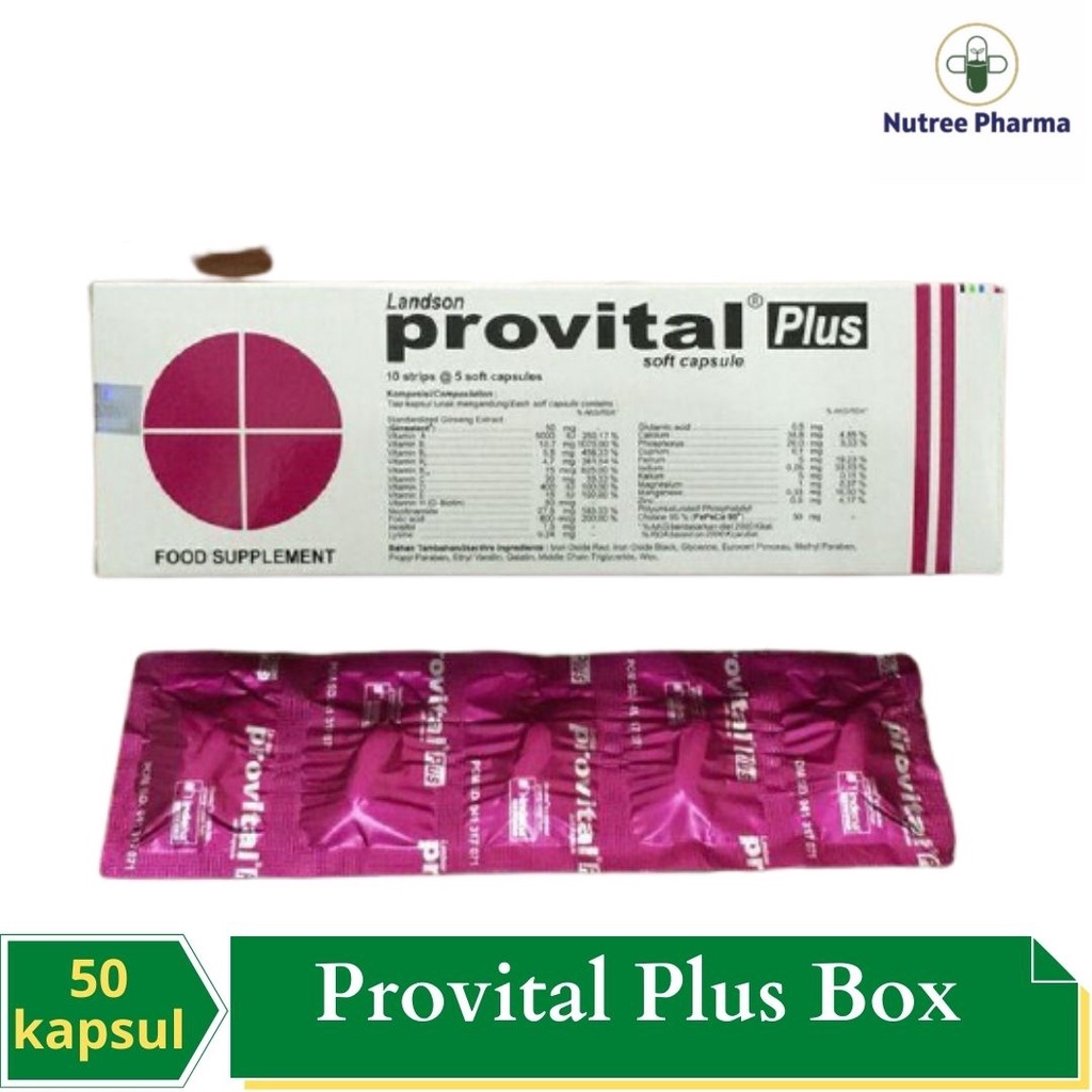 Jual Provital Plus Box isi 50 Kapsul | Shopee Indonesia