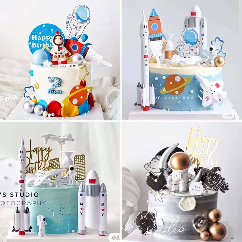 Jual Topper Kue Desain Astronaut Spacemen Cake Topper/Topper Kue Untuk ...