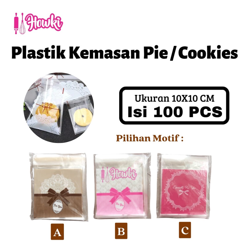 Jual Plastik Kemasan Pie / Cookies uk.10x10 cm | Shopee Indonesia