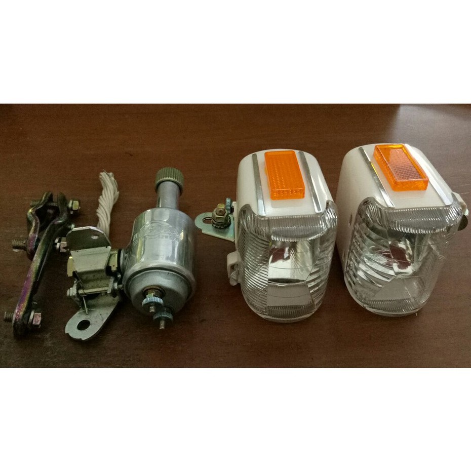Jual DYNAMO LIGHTING SET MITSUBA DINAMO LAMPU SEPEDA ONTEL JENGKI ONTA ...