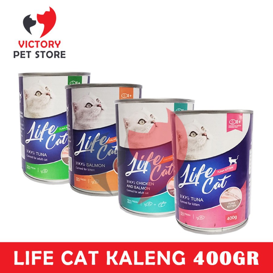 Life Cat Kaleng ADULT KITTEN 400gr Chicken Salmon / Tuna | Shopee Indonesia