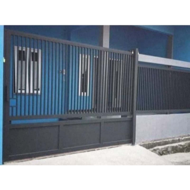 Jual pagar besi hollow galvanis minimalis pesanan ibu Syafa perum griya ...