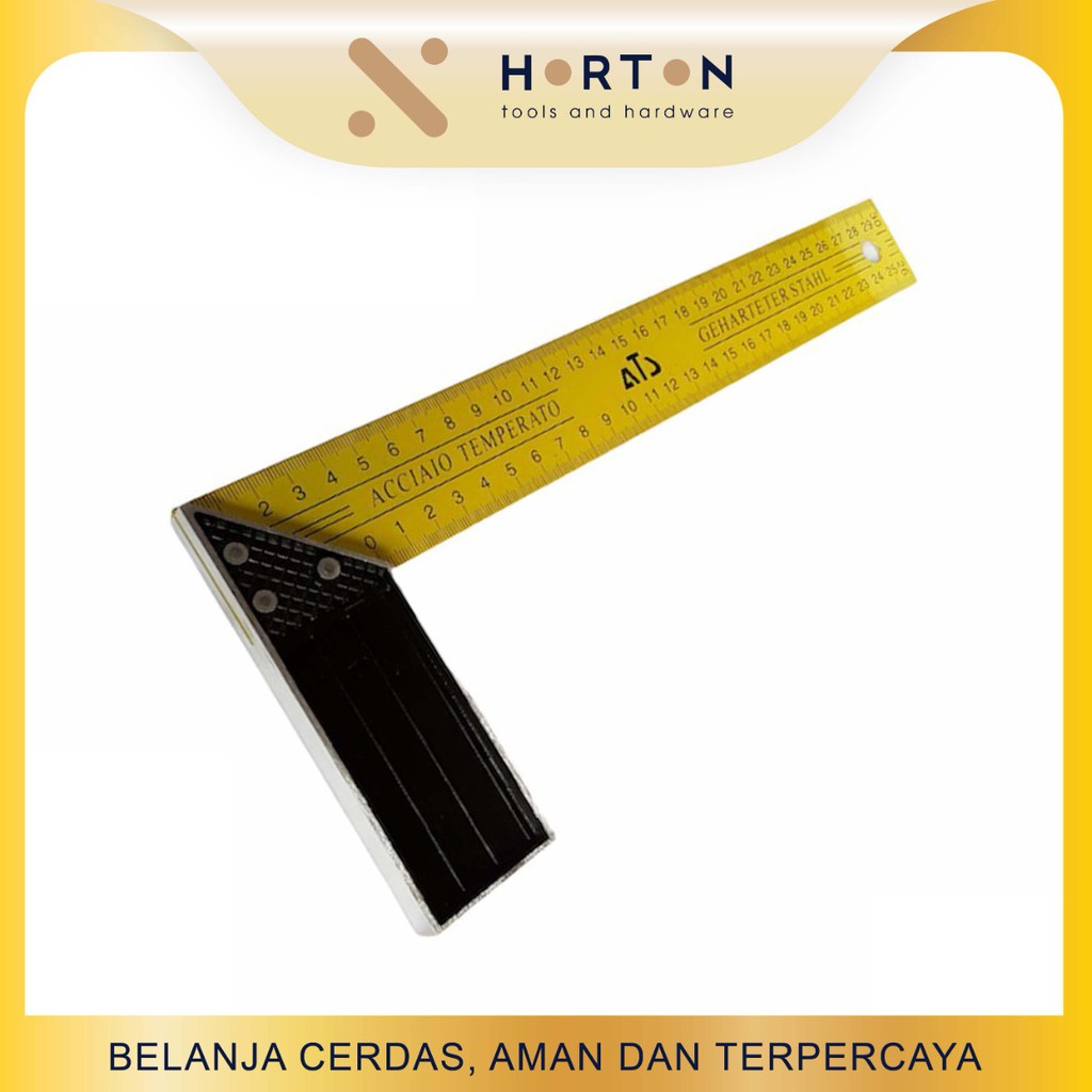 Jual ATS Siku Tukang Tebal 12" 30cm / Siku Meter / Penggaris Mistar ...