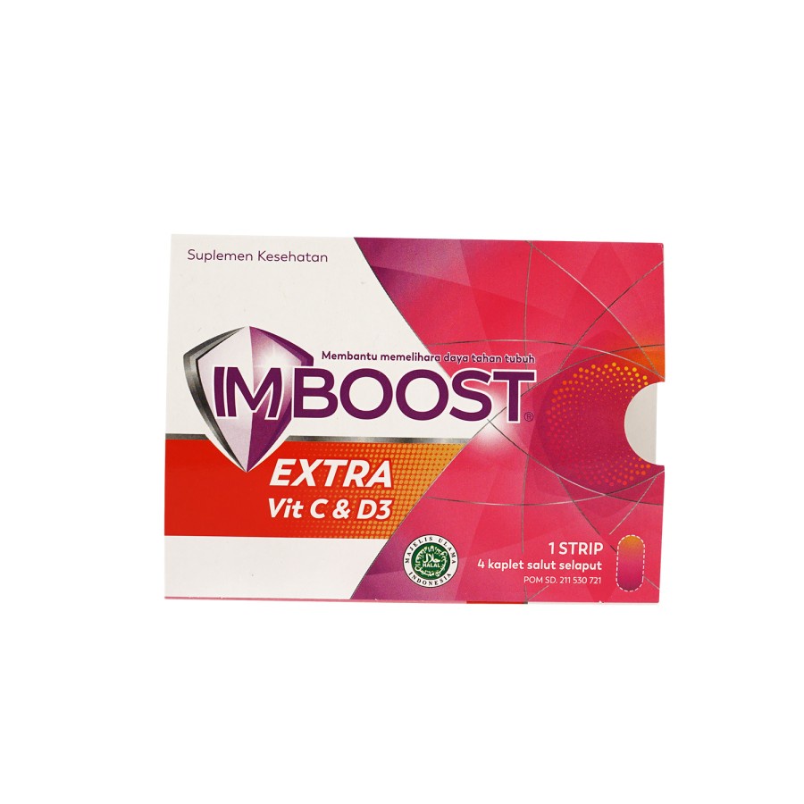 Jual Imboost Extra Tabet vit C dan D3 1 Strip @4 Tablet Indonesia|Shopee Indonesia