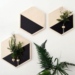 Jual Hiasan Dinding Kayu Hexagonal Hitam Series | Shopee Indonesia