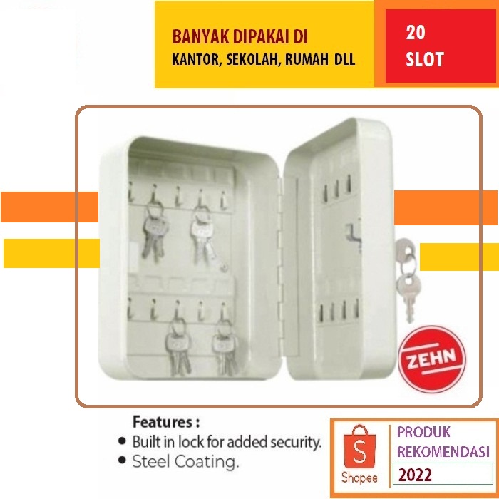 Jual COD KEYBOX KOTAK KUNCI 20 slot BESI DINDING KEY BOX CABINET KOTAK ...